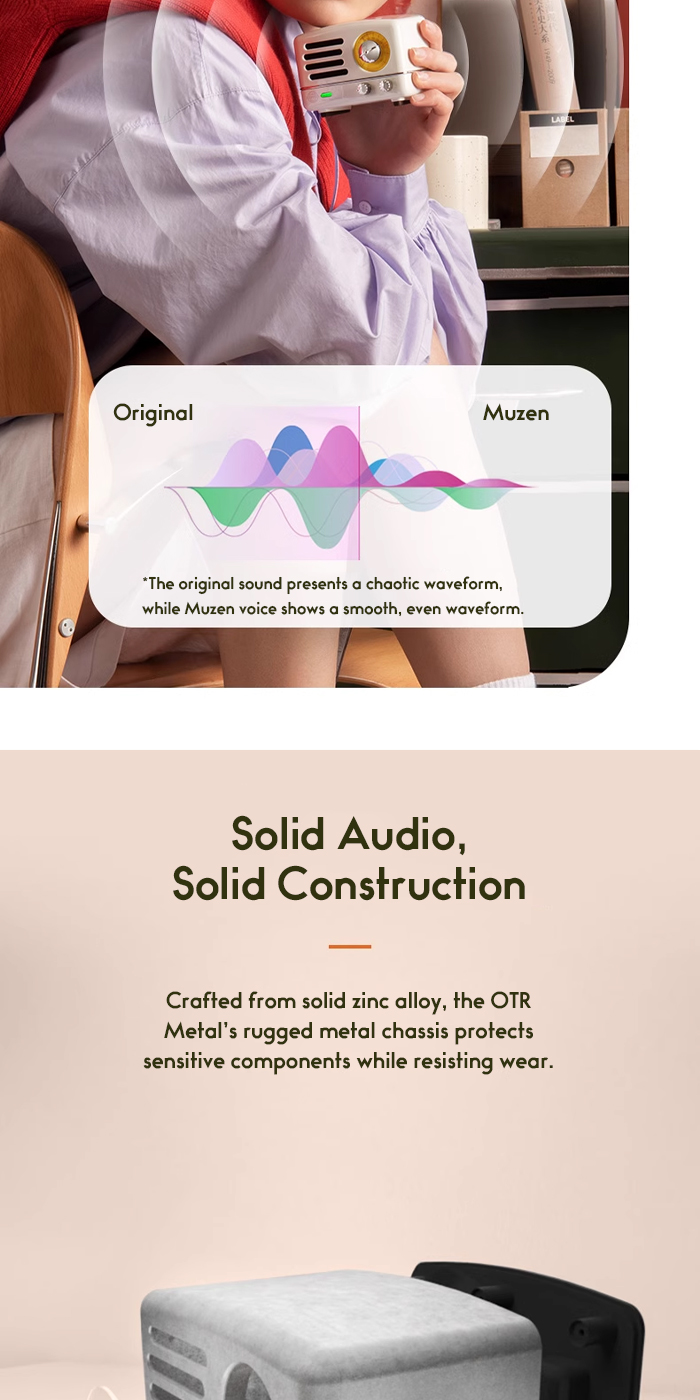 MUZEN OTR METAL Wireless Portable FM Radio Bluetooth 4.0 Speaker 10Hrs ...