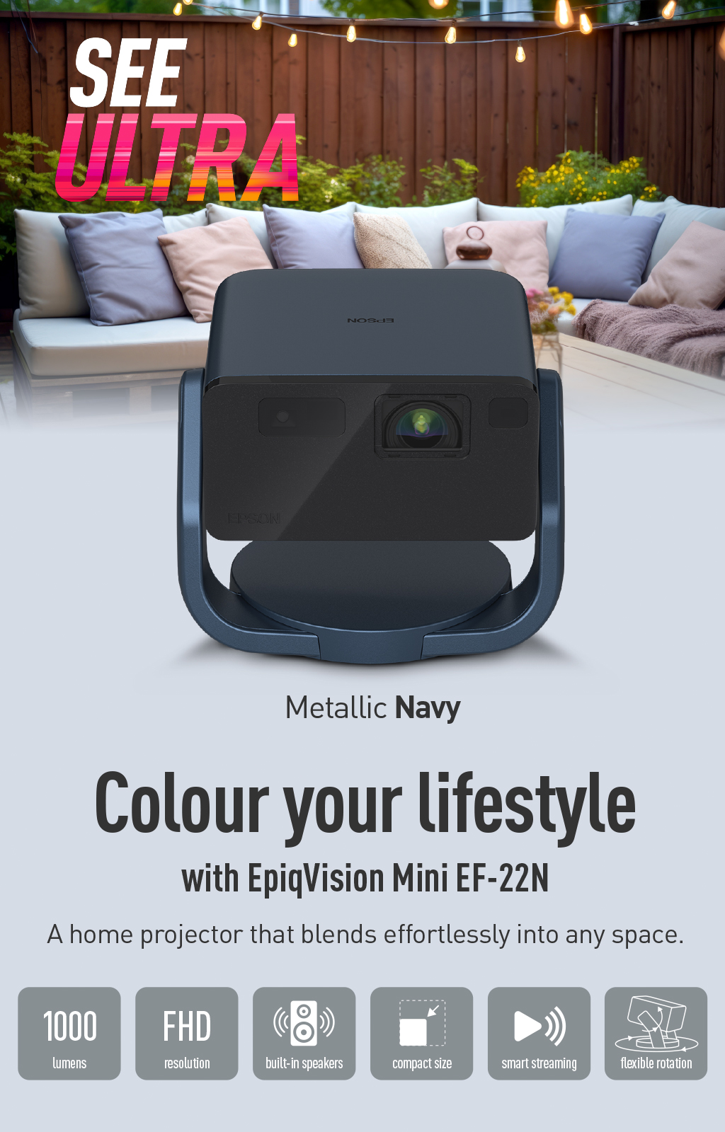 [Steal the Deal Up to RM520 OFF 1 May 2025] Epson EpiqVision Mini EF-21 ...