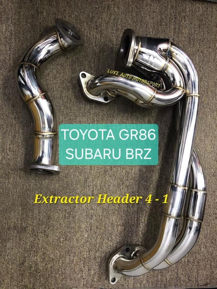 100% Toyota GR86, Subaru BRZ, Scion Extractor Downpipe Header / Front ...