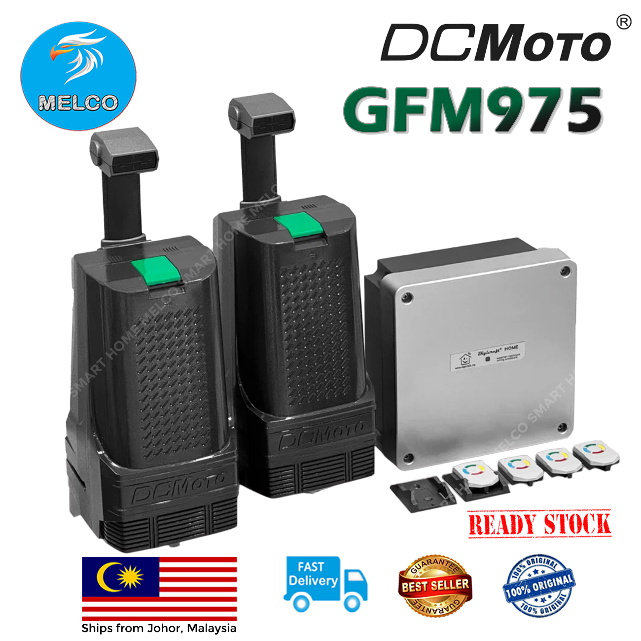DCMOTO GFM975 Full Solar Autogate Set Plug & Play All-in-One Smart Autogate Motor System ...