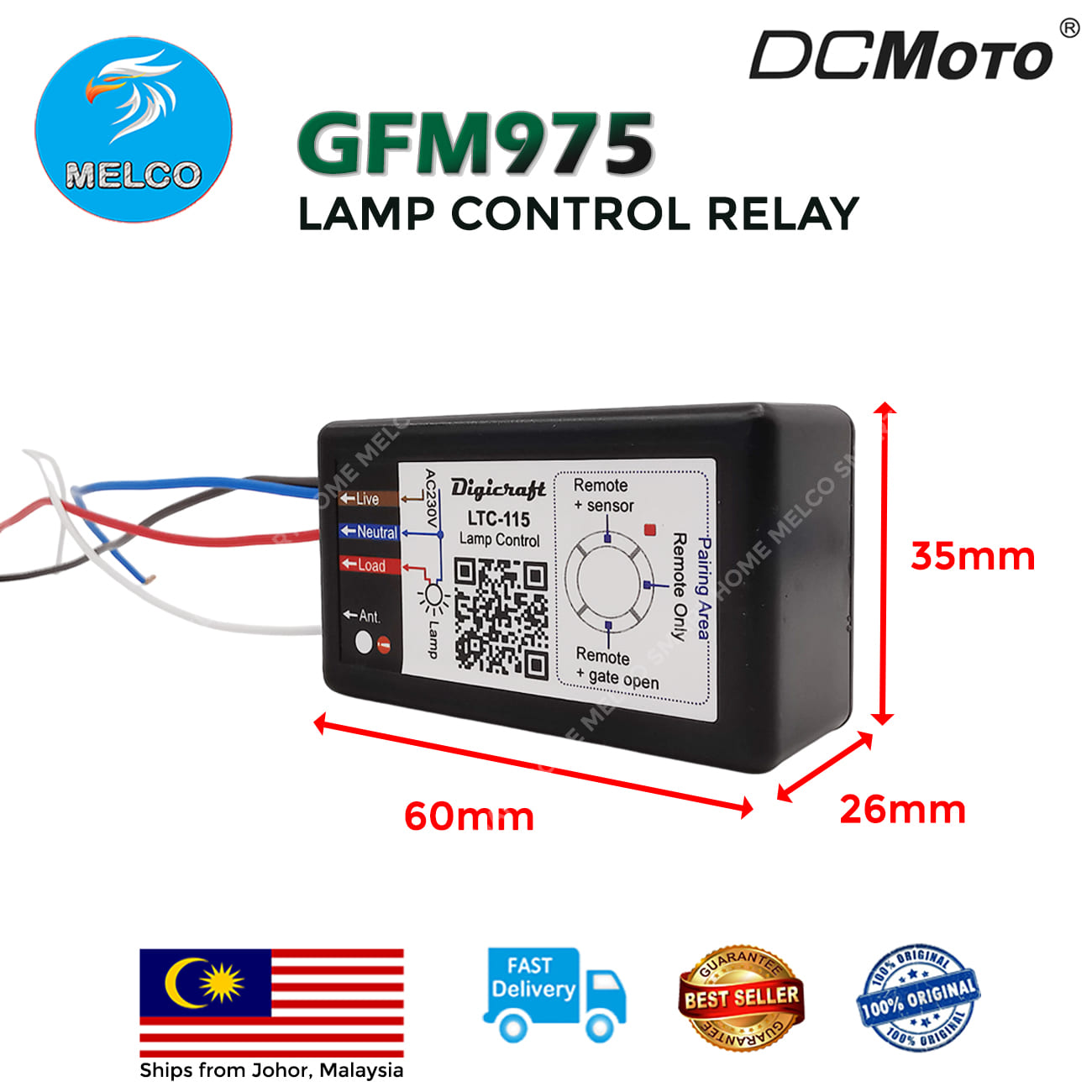 DCMoto ## GFM975 ## DC975 Folding Motor LTC115 Lamp Controller Relay | Shopee Malaysia