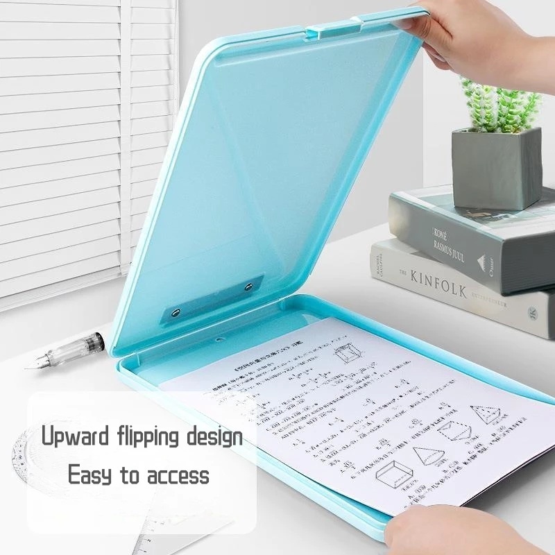 A4 Clipboard Box With Storage Writting Board Dekstop File Storage Box ...