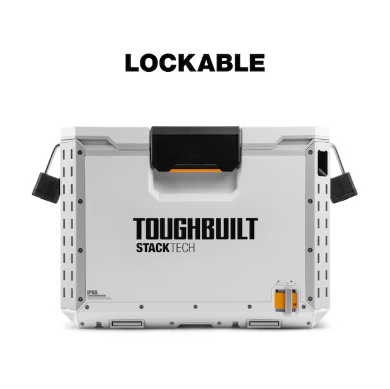 TOUGHBUILT STACKTECH XL White 38-Quart Insulated Chest Ice Cooler Large ...