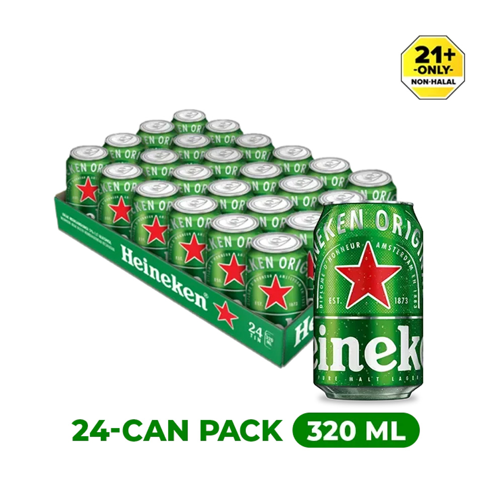 Heineken Beer Can 320ml x 4 cans x 6 packs (1 Carton) | Shopee Malaysia
