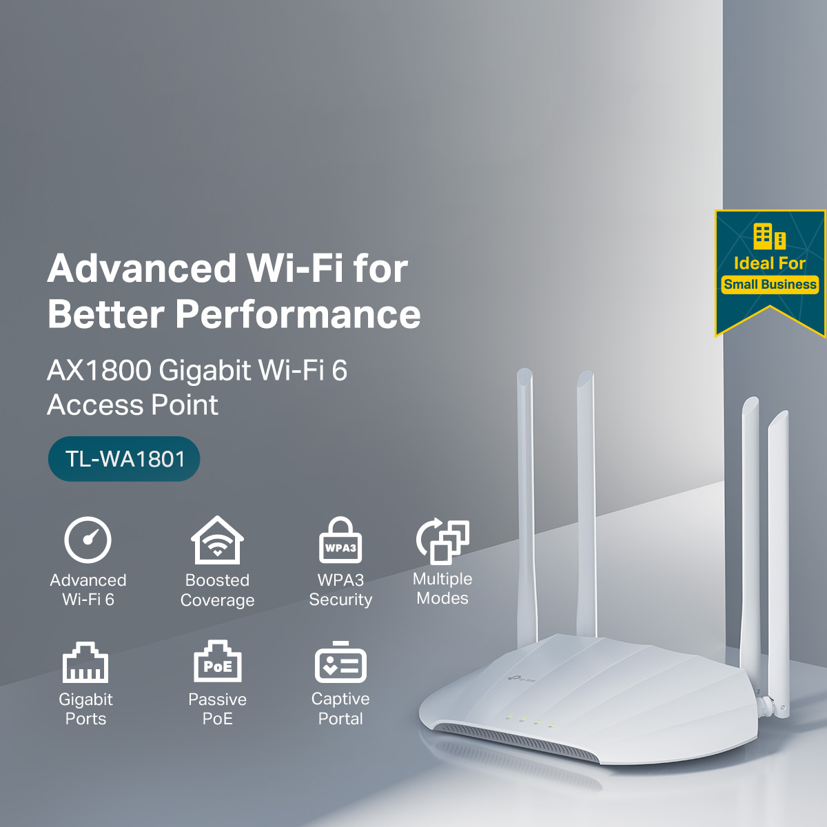 TP-Link Archer AX1800 Gigabit Wi-Fi 6 Multi-Mode 4 in 1 Access Point/Range Extender/Client/Multi ...
