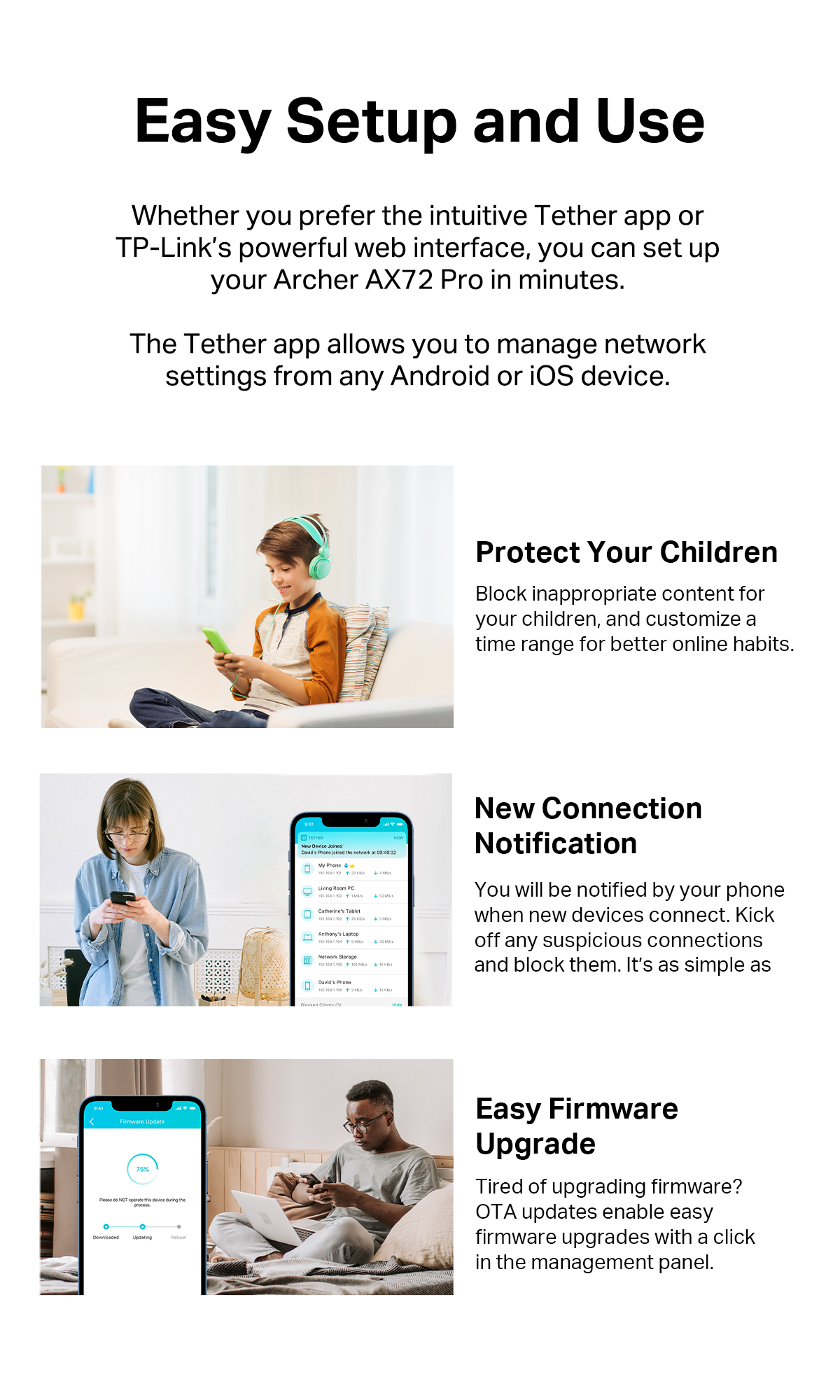 TP-Link Archer AX72 Pro AX5400 Wi-Fi 6 Router Multi-Gigabit with 2.5G ...