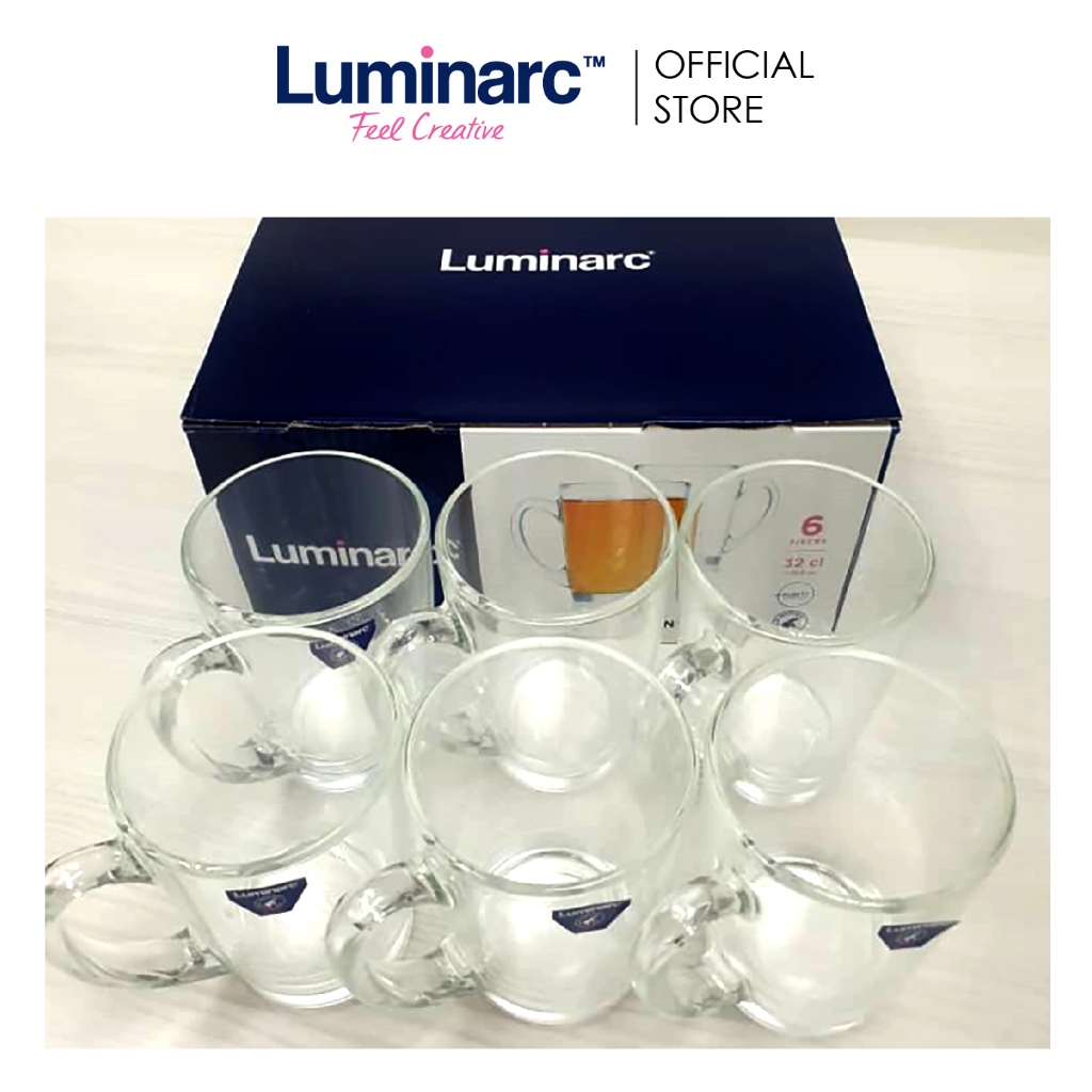 Luminarc 6Pcs New Morning Water Glass Mug set - (320ML) [Model: N5611 ...