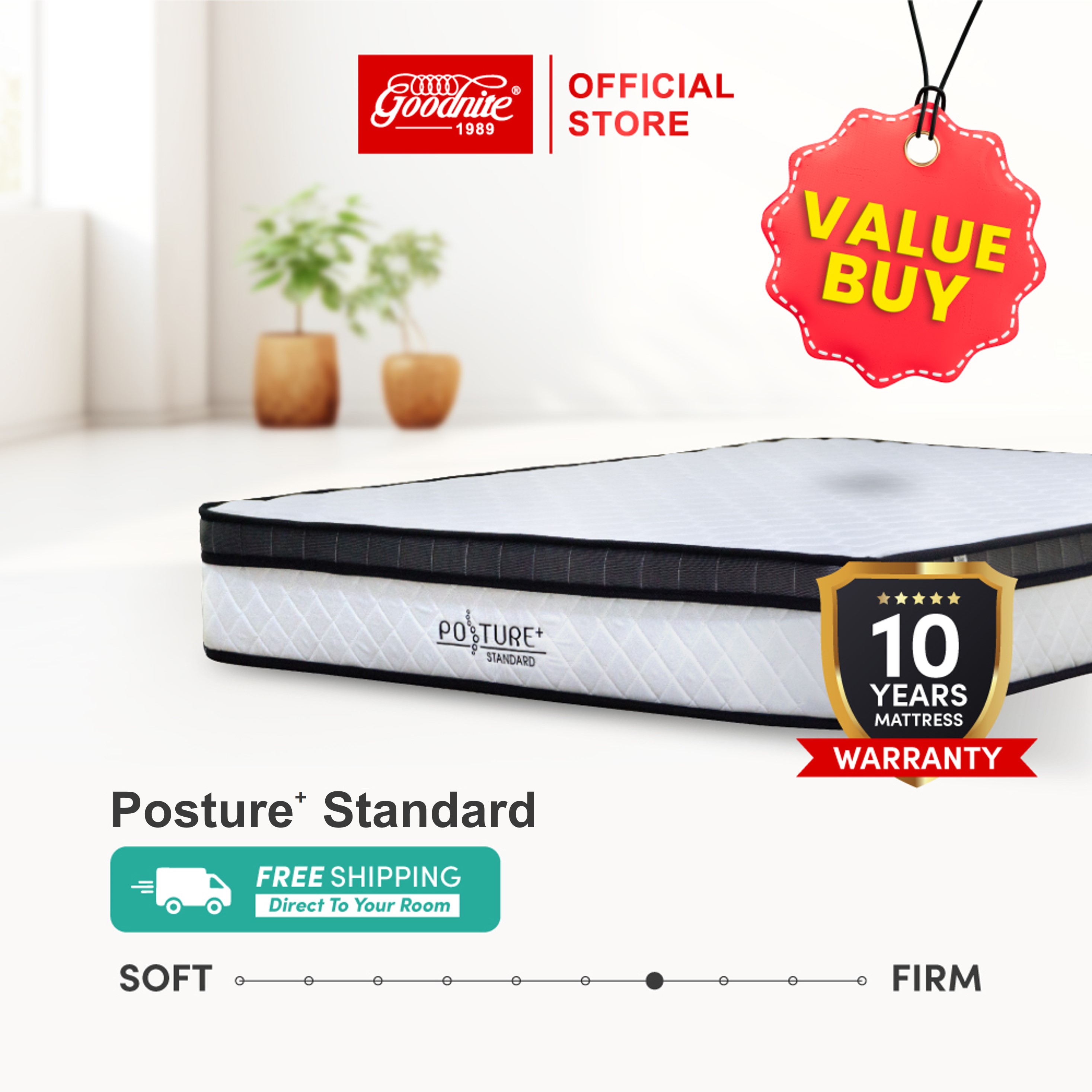 (Top Pick) Goodnite Posture Standard 10" Thick & Posture Coil Mattress [Free Pillow] | Shopee ...