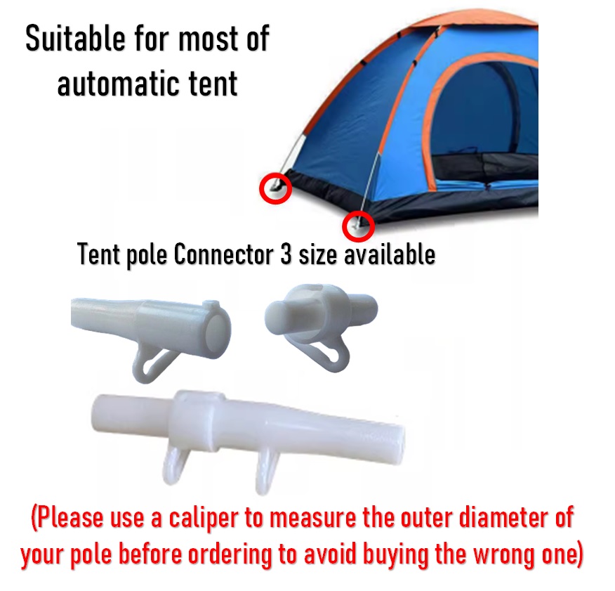1 Pair Automatic Tent Accessories Fixed Buckle Tent Pole Connector ...