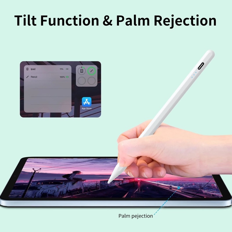 Stylus Pen Touch Screen Pen with Palm Rejection Battery Indicator ...