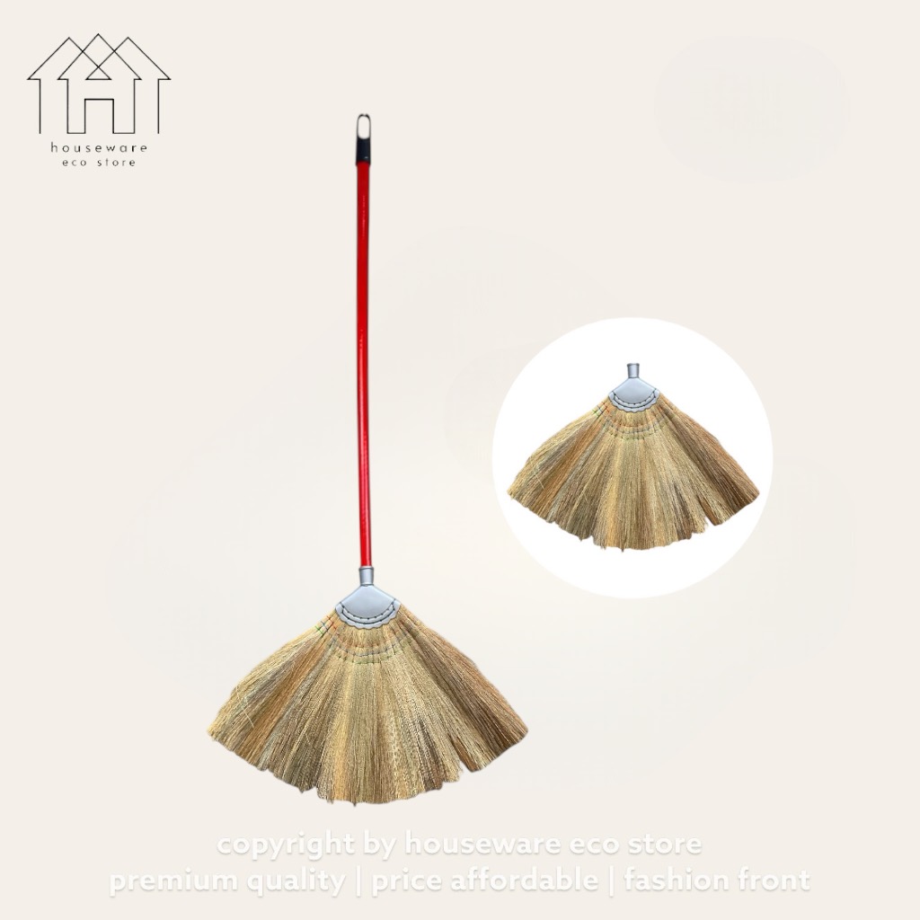Wooden Handle Paddy Broom / Penyapu Jerami Buluh / Penyapu Lantai Floor ...