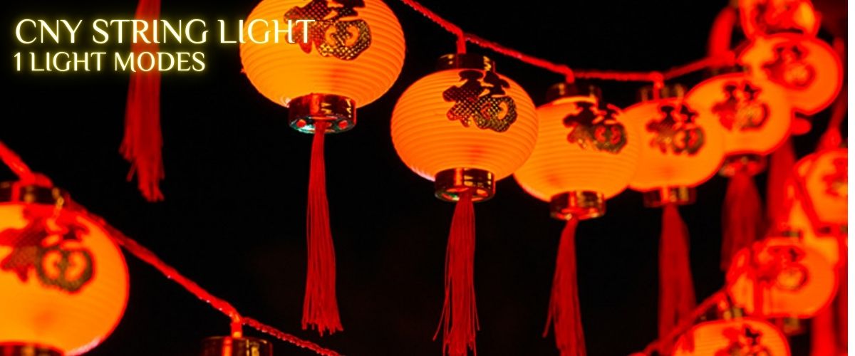 20L FOK RED Lantern CNY String Light Waterproof String Light CNY ...