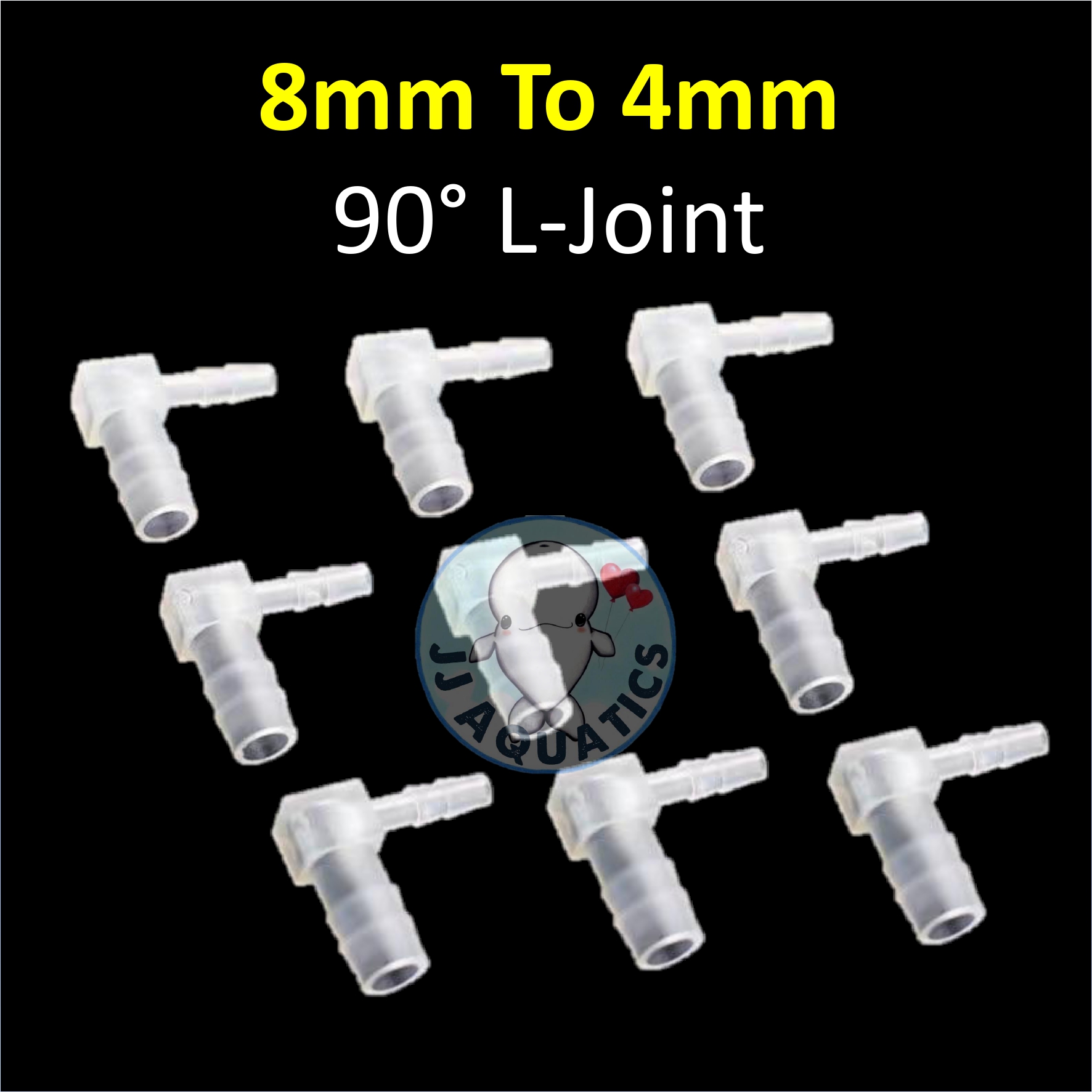 🔥Ready Stock🔥8mm To 4mm Conversion Plastic L Joint Connector 90 Joint ...