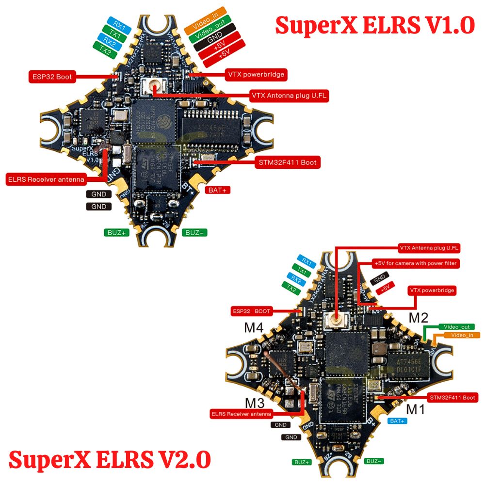Happymodel SuperX ELRS V1.0/V2.0 5IN1 AIO 1S 25.5×25.5mm built-in UART ...