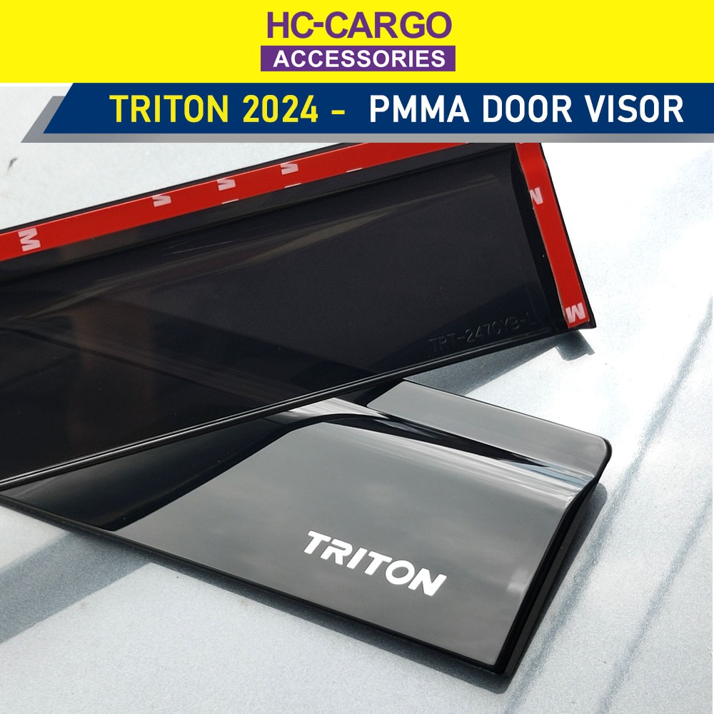 Mitsubishi Triton 2024 - 2025 Double Cab Injection Door Visor 4 Inch ...