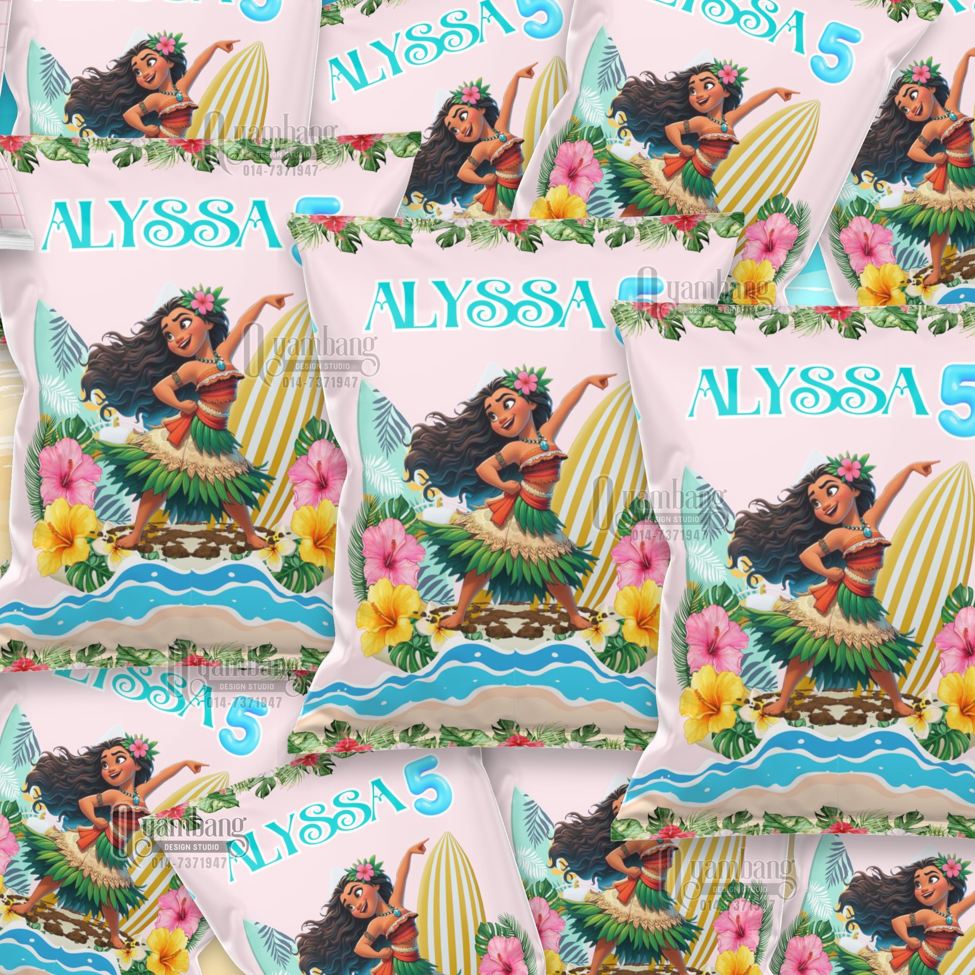 [SIAP 2 HARI] CHIPS BAG MOANA / PARTY BAG - 1 PACK (10pcs) - Glossy A5 ...