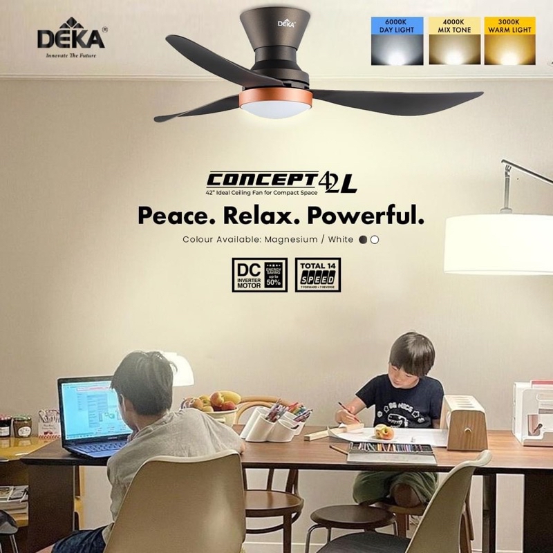 🔥NEW🔥DEKA CONCEPT MINI Fan 34" 42" 22" Baby Fan 14 Speed Remote Control ...