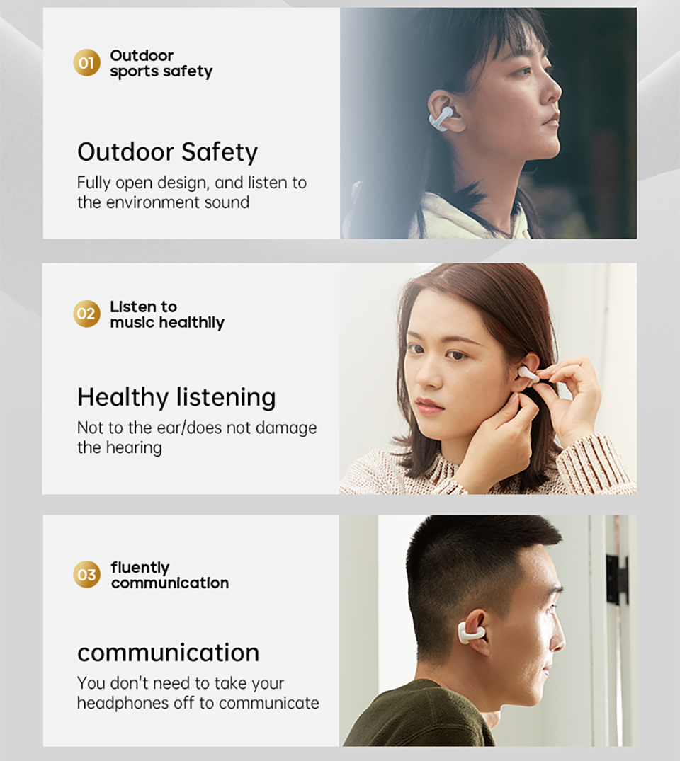 Amgras Spacebuds III Bone Conduction Driving Bluetooth Wireless ...