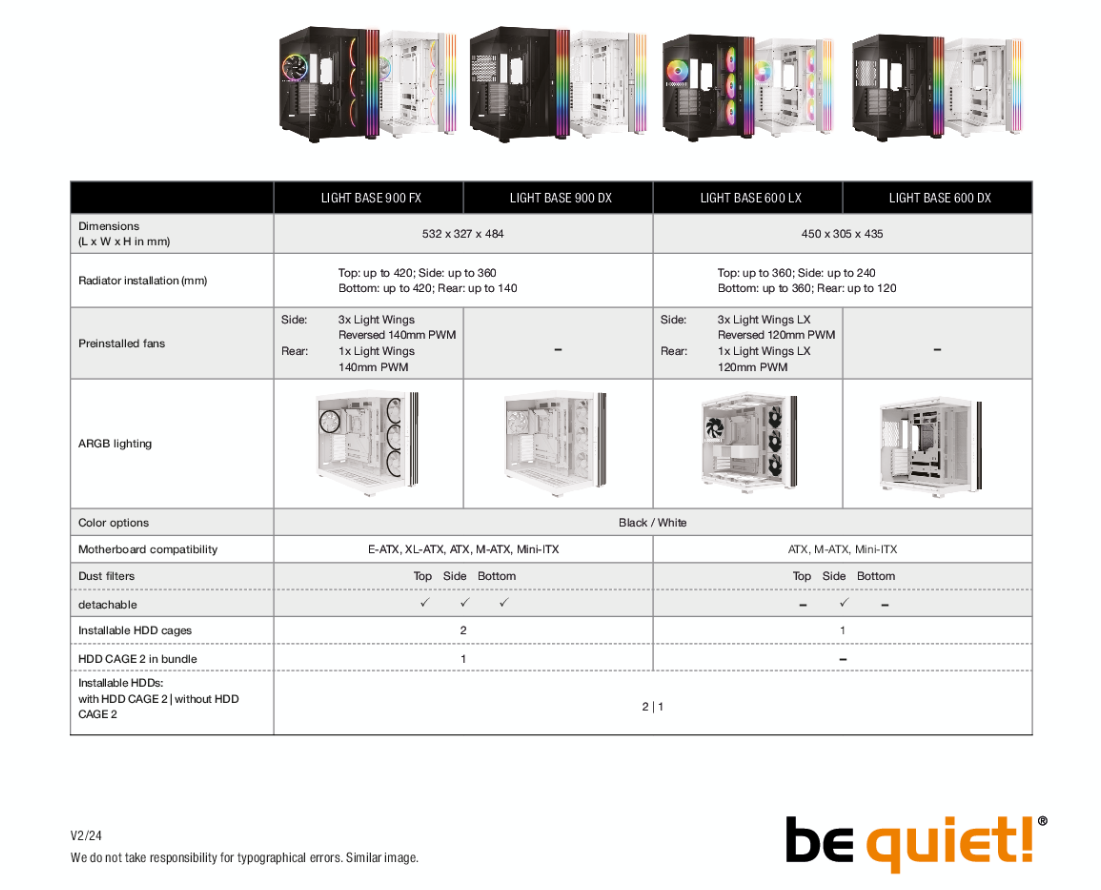 # be quiet! LIGHT BASE 600 LX - Mid Tower ATX T.G PC Case With ...