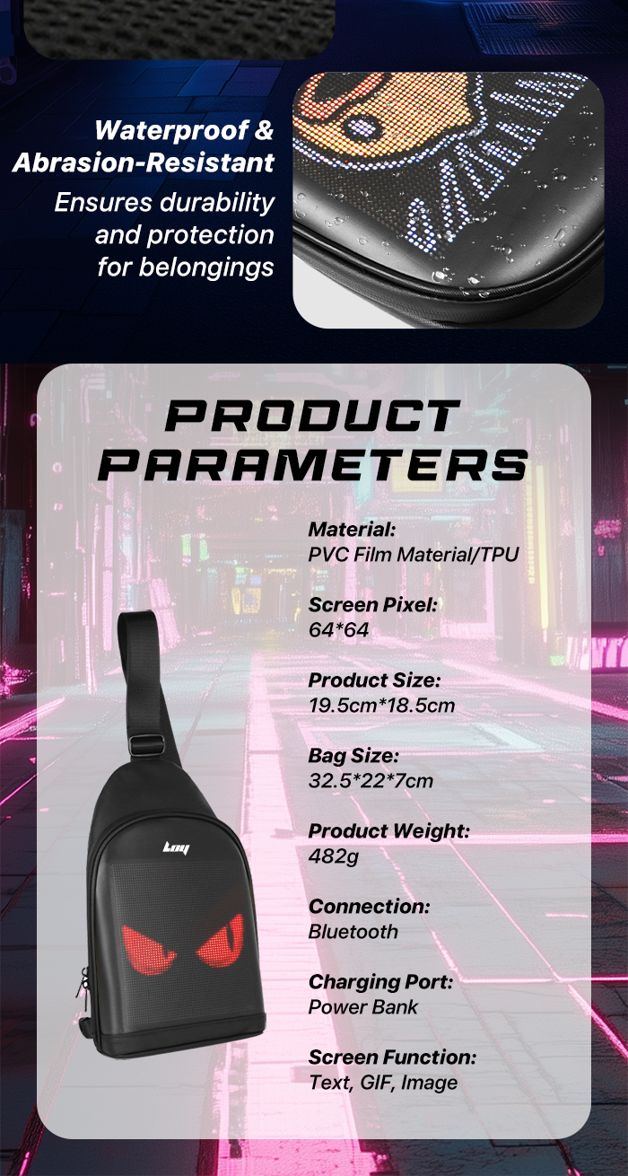 LOY Pixel X - Innovative Smart LED Sling Bag | Shopee Malaysia