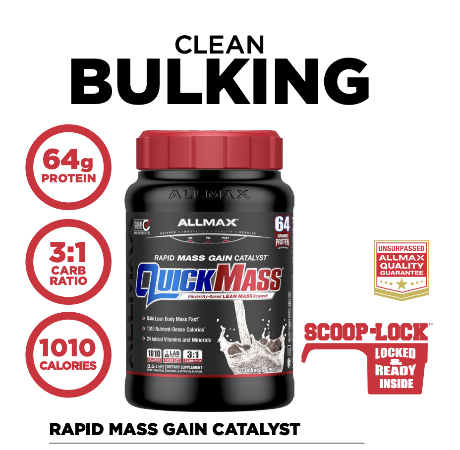 All Max Nutrition Quick Mass Gainer Whey Protein Supplement (10/3.5lbs ...