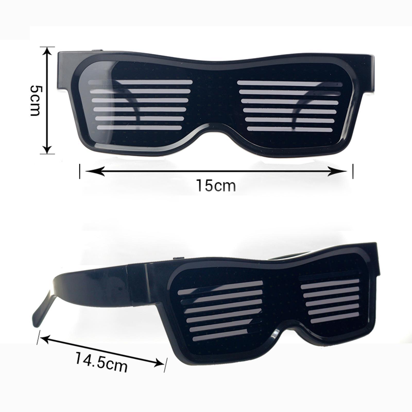 Programable LED Glasses - App Control LED Sunglasses Bluetooth LED ...