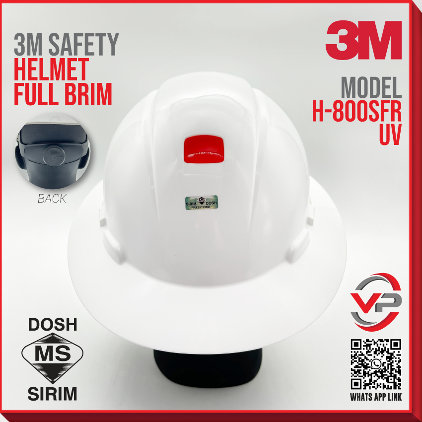 3M™ SECURE FIT™ FULL BRIM HARD HAT H-800SFR-UV SAFETY HELMET YELLOW/RED ...