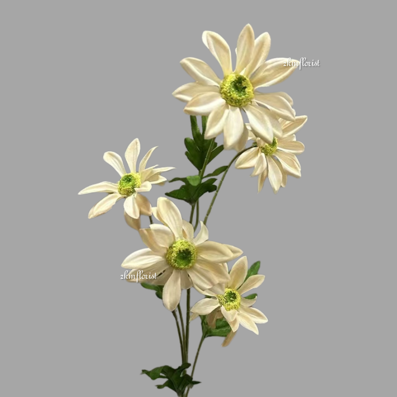 (5HEADS) FUJI CHRYSANTHEMUM Artificial Flower Bunga Plant Fake Orchid ...