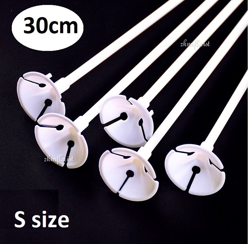 (50/100PCS) EXTRA LARGE BALLOON STICK Batang Belon White Bobo Foil Cup ...