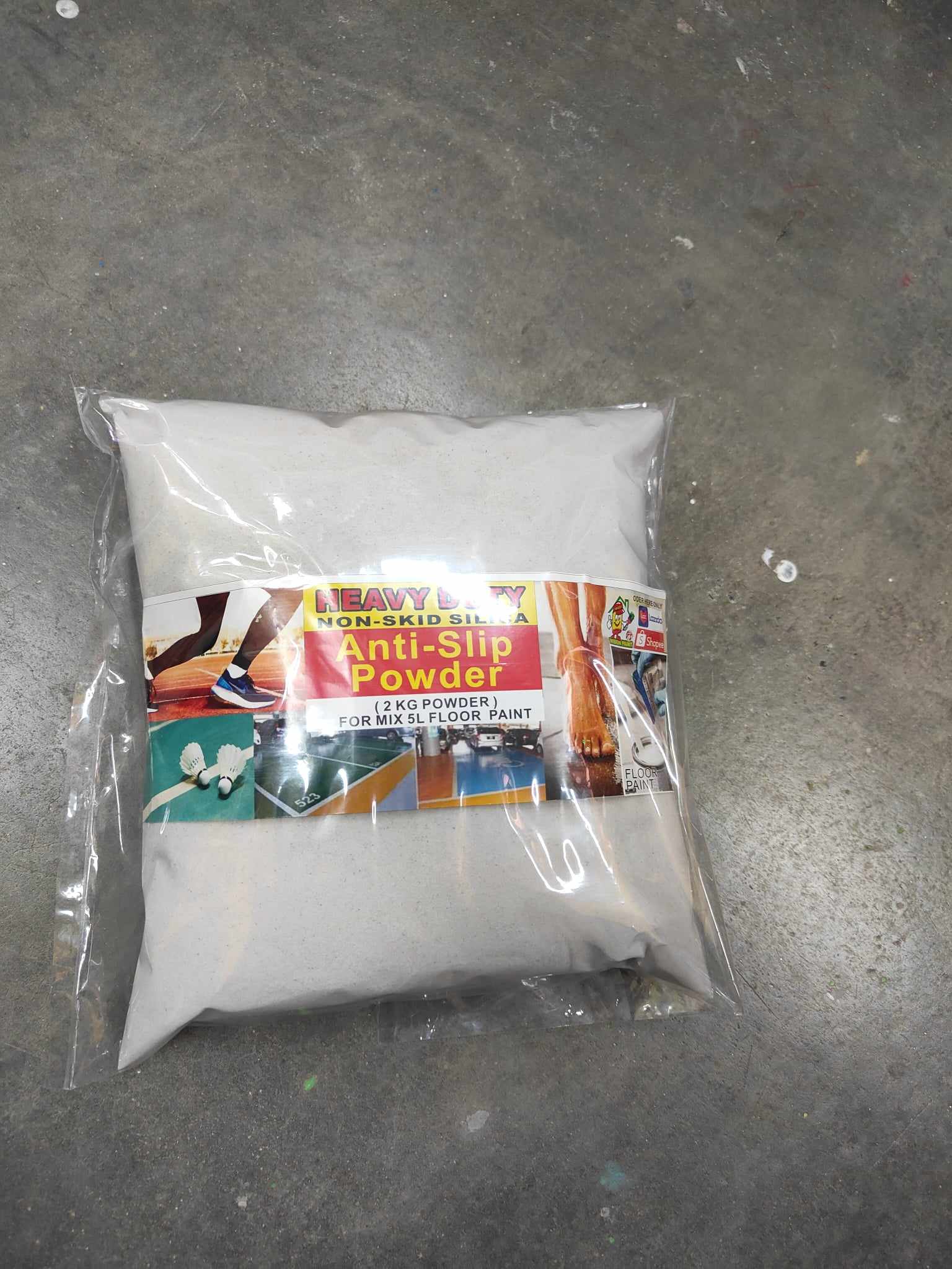 POWDER ANTI-SLIP ( 2 KG ) / HEAVY DUTY / NON SKID SILICA / FOR MIX 5L ...