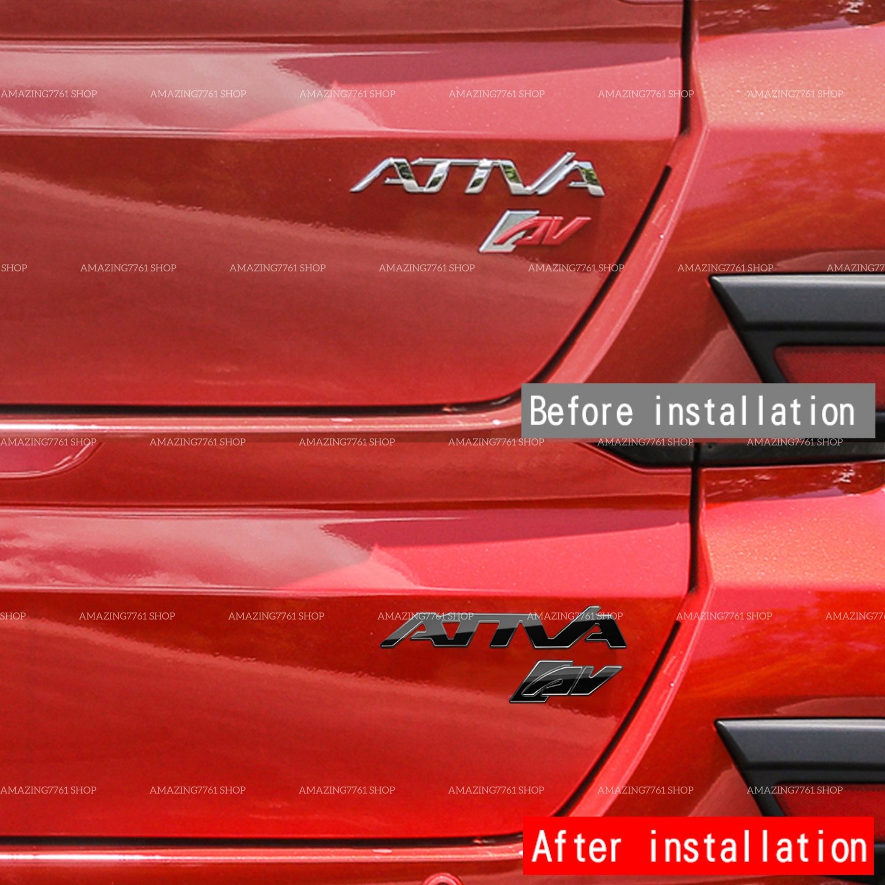 AMAZING PERODUA ATIVA CAR REAR ATIVA WORD AV WORD LOGO EMBLEM FRAME ...