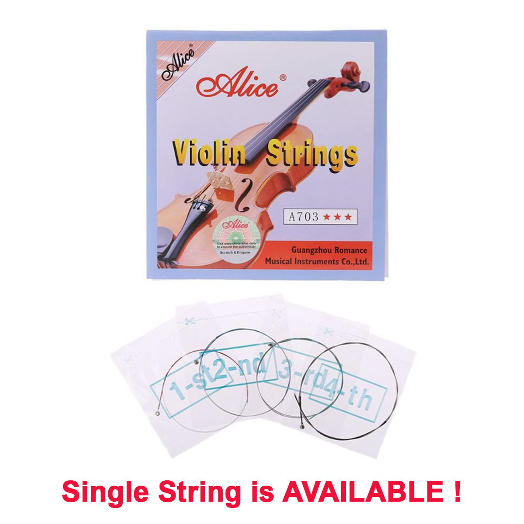 ALICE A703 Violin String SET 4 Strings E A D G for 4/4 Size Tali Violin String 小提琴套弦 A703 小提琴琴弦 ...