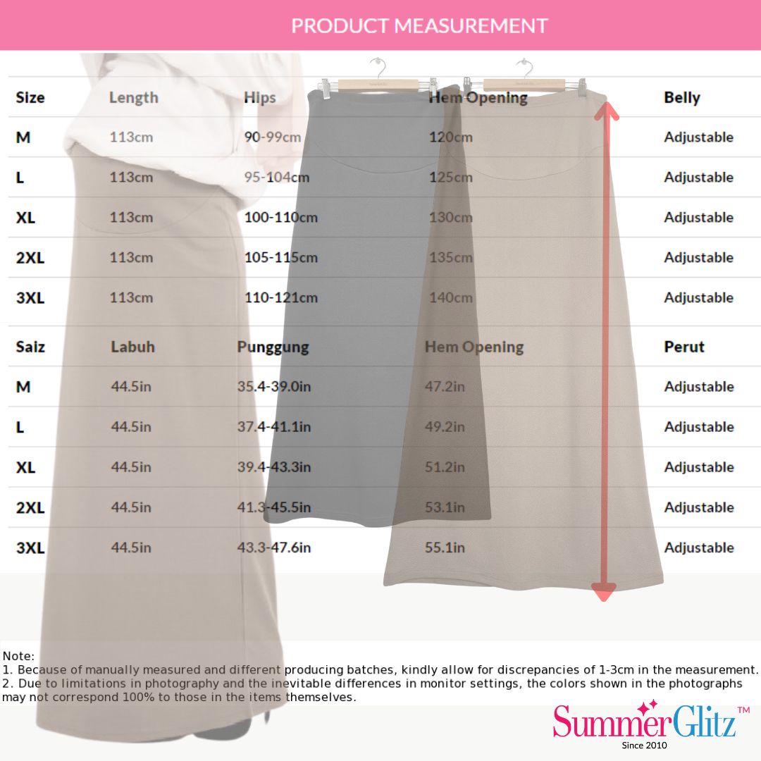 SUMMERGLITZ Maternity A Line Ironless Long Skirt For Tall Mummy Kain ...