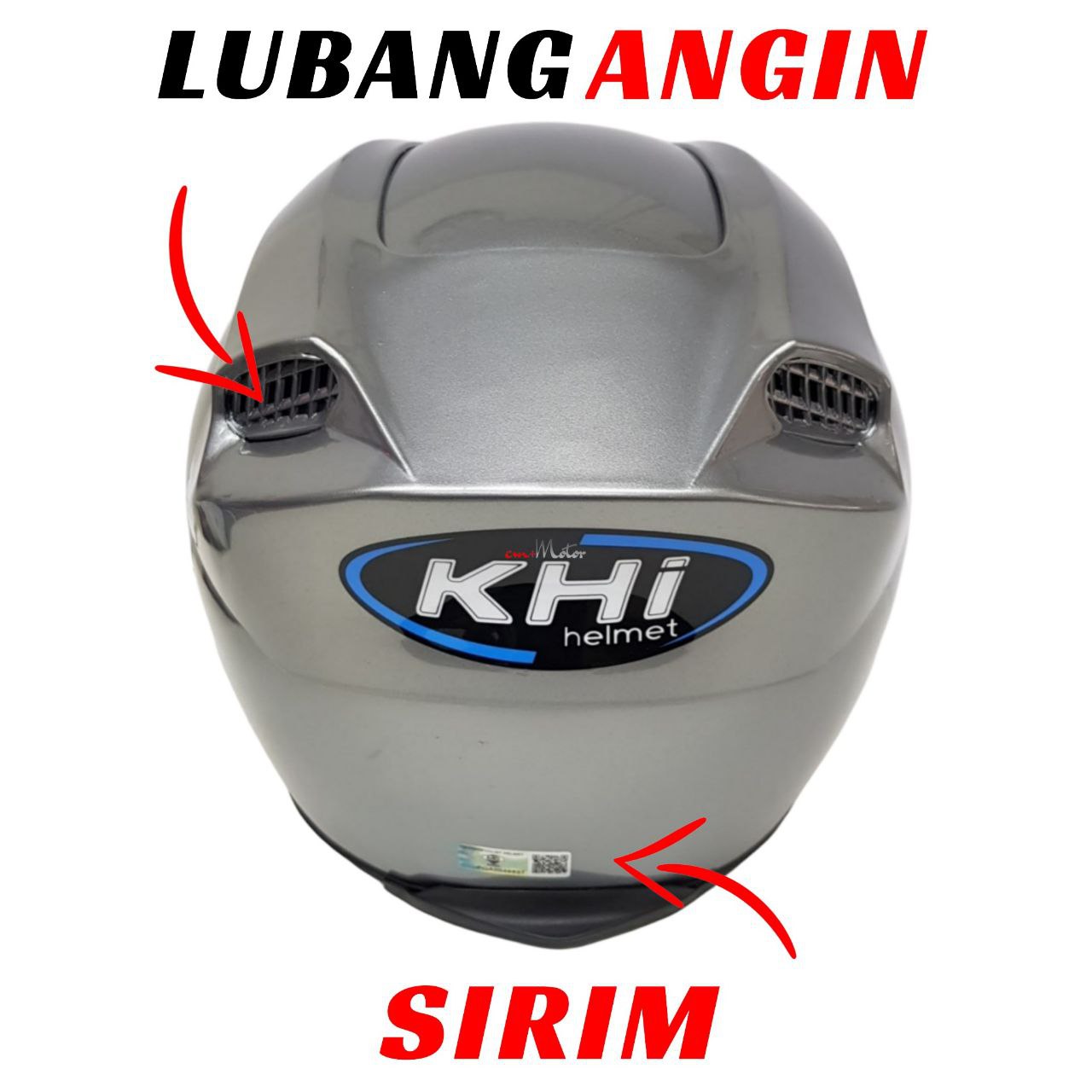 100% Original KHI K12.1 Helmet Motorcycle SIRIM With Visor (Size L 60cm/Size 62cm) Topi Keledar ...