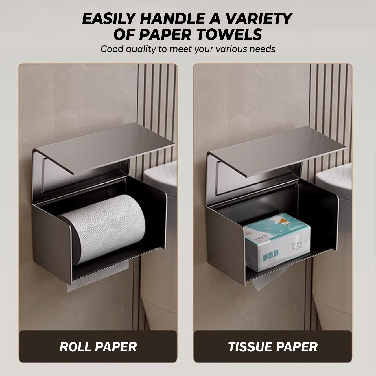 Bathroom Accessories Toilet Paper Tissue Holder with Phone Storage ...