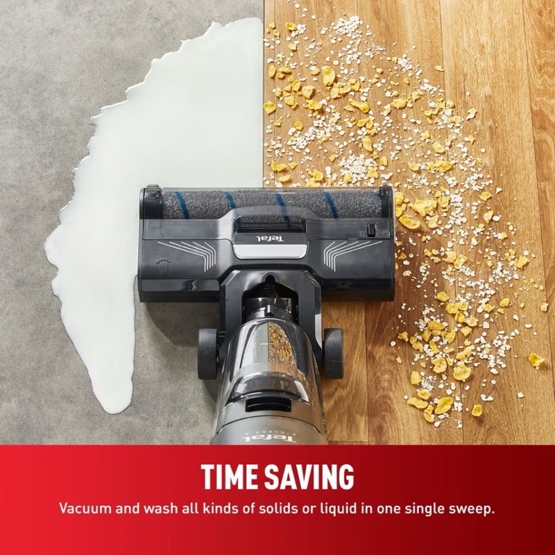Tefal X-Clean 4 Wet & Dry Cordless Vacuum Cleaner GF5035 (Timesaving 2 ...