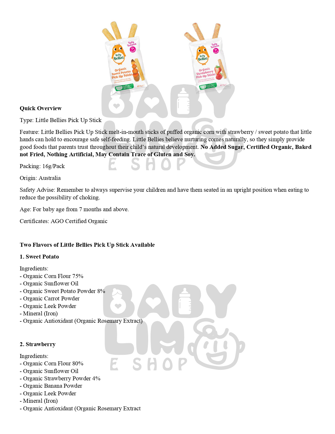 [New Packaging] Australia Little Bellies Baby Puffs Round-A-Bouts ...