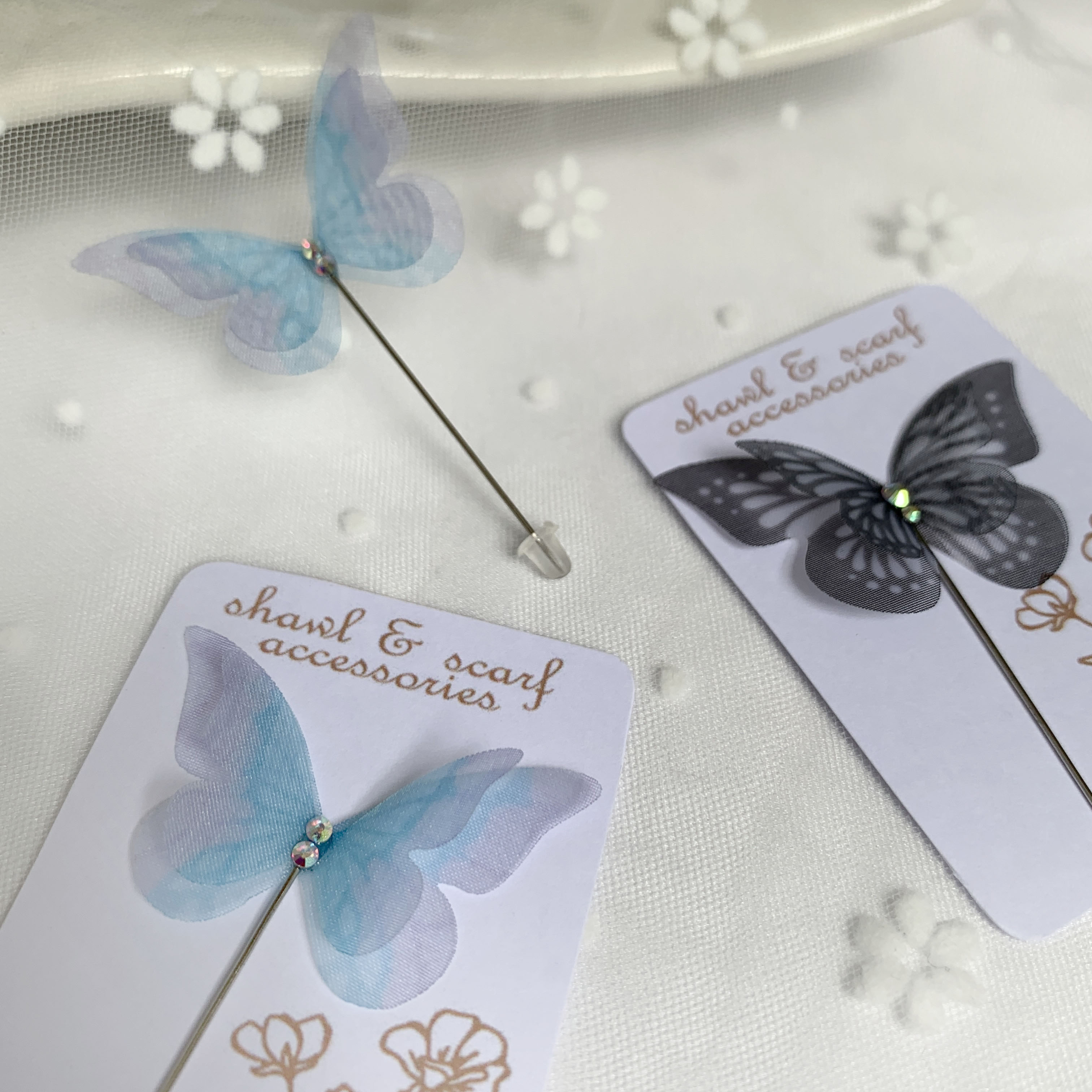 BUTTERFLY PIN SHAWL | JARUM TUDUNG RAMA-RAMA | HIJAB PIN | PENITI ...