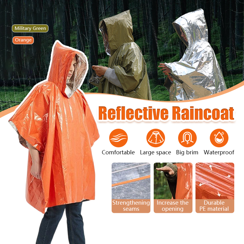 Emergency Rain Coat Survival Sleeping Bag Waterproof Travel Raincoat ...