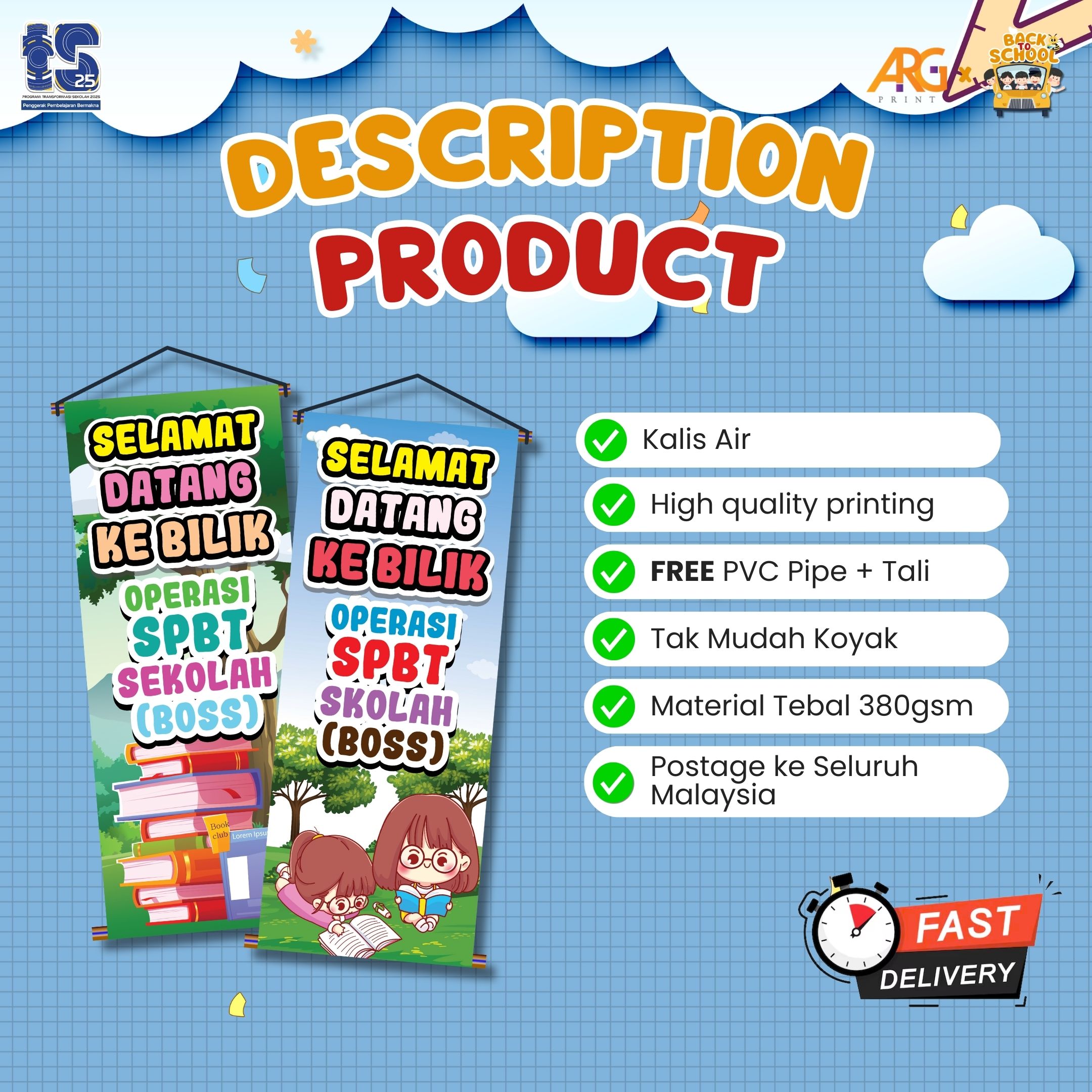 Bunting Pintu Selamat Datang Bilik Operasi SPBT Sekolah (BOSS) Set ...