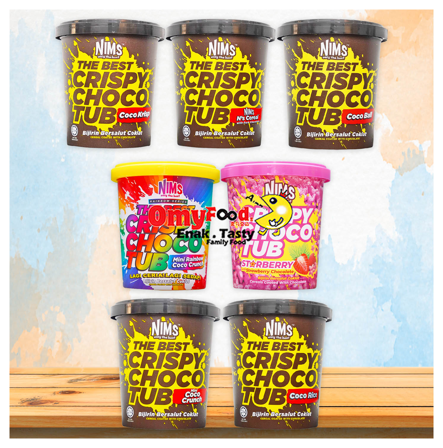 250g NIMS Crispy Choco Tub Chocojar [Coco Ball /Coco Krisp /Nims N's ...