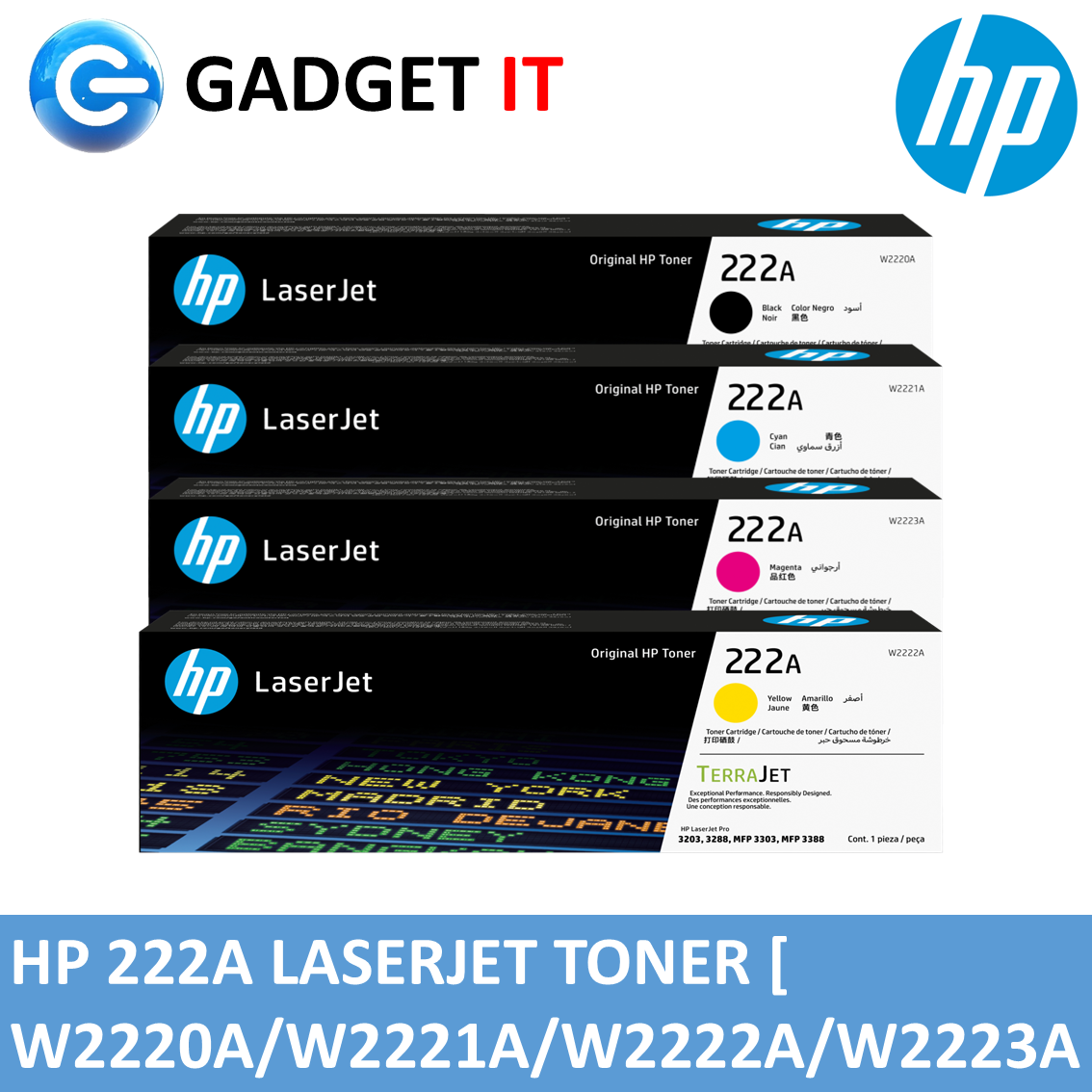 HP 222A LASERJET TONER [ W2220A/W2221A/W2222A/W2223A] | Shopee Malaysia
