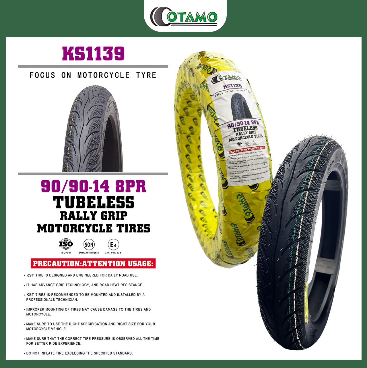 TAYAR TUBELESS DIAMOND 70/80-17 / 70/90-17 / 80/90-17 / 70/90-14 / 90 ...