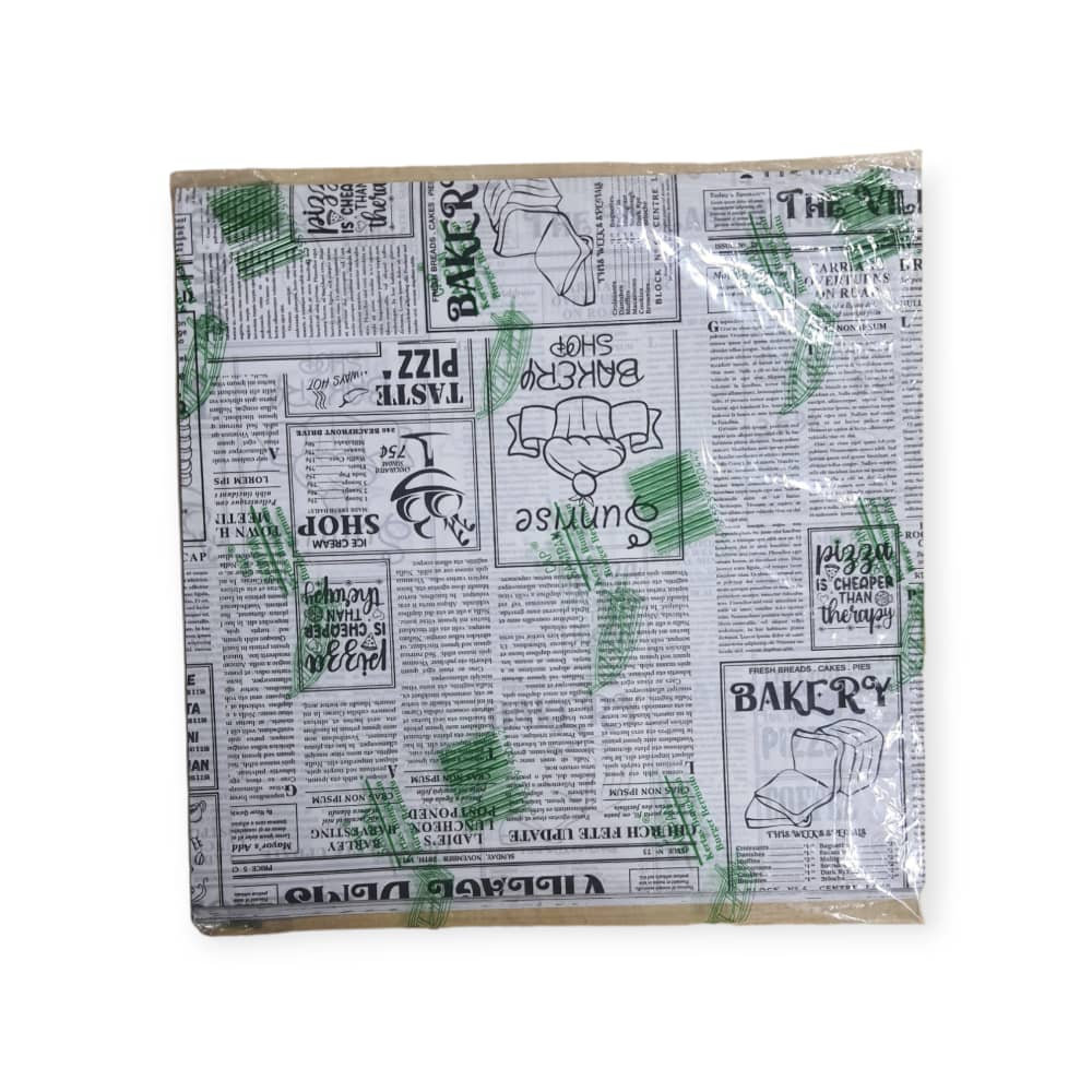100pcs 9PWRAP12X12 Biodegradable White Paper Cake Rice Burger Food Wrap ...