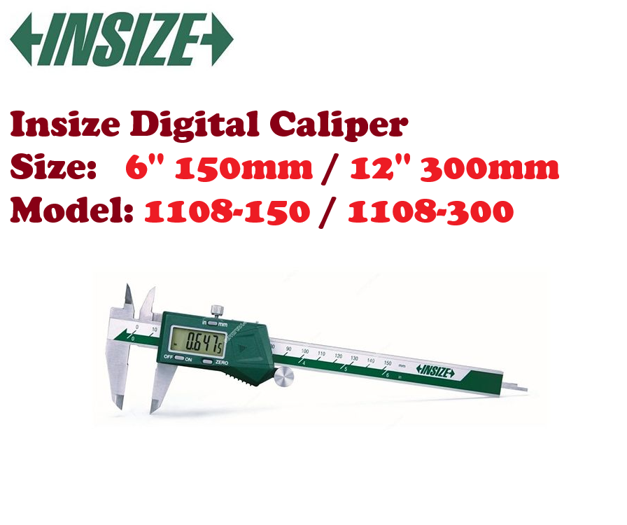 INSIZE Digital Caliper Measuring Tool 1108-150 / 1108-200 / 1108-300 ...
