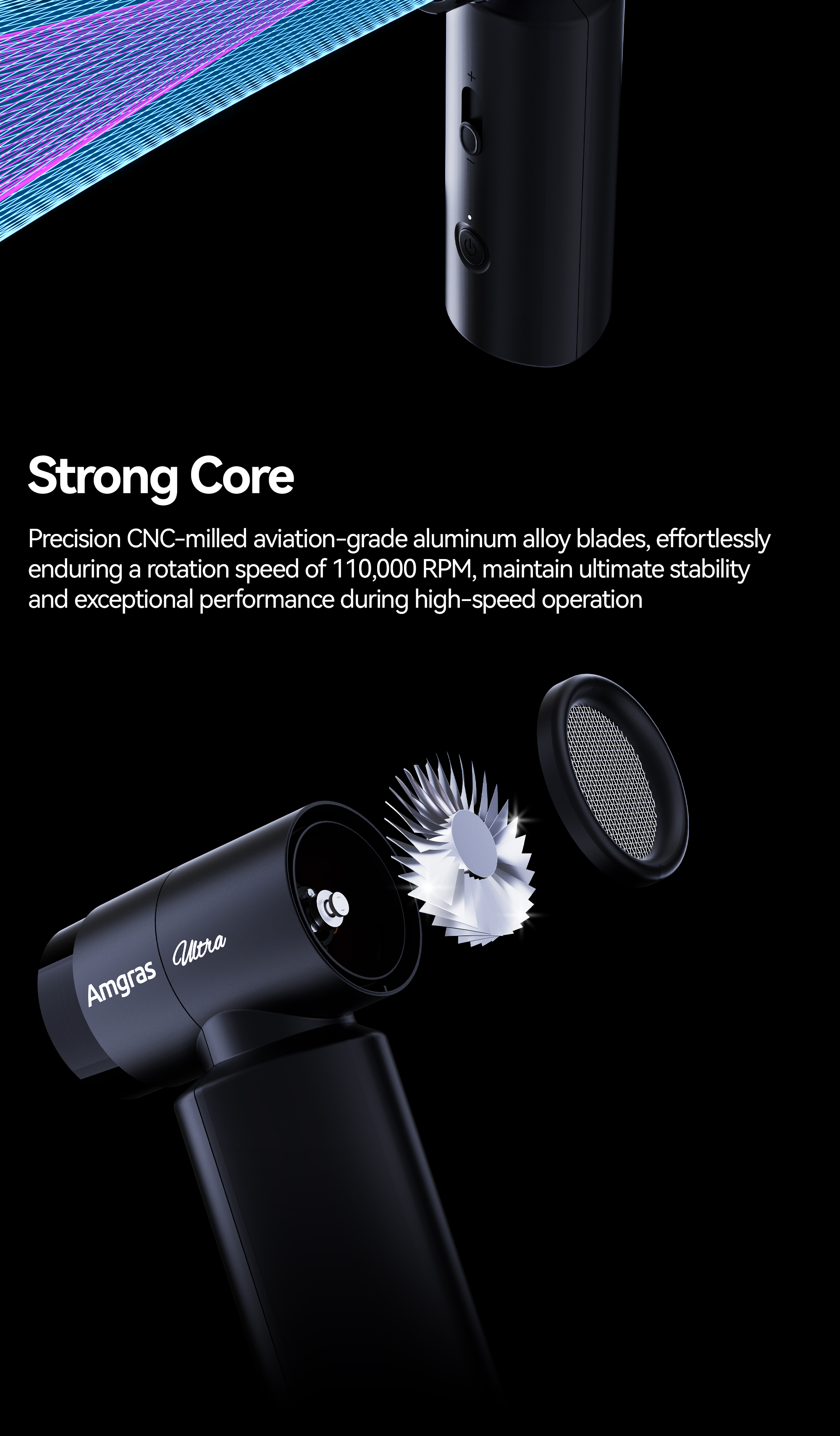 Amgras MetaHeld Fan Ultra2 Portable Turbocharged Handheld Violent fan ...