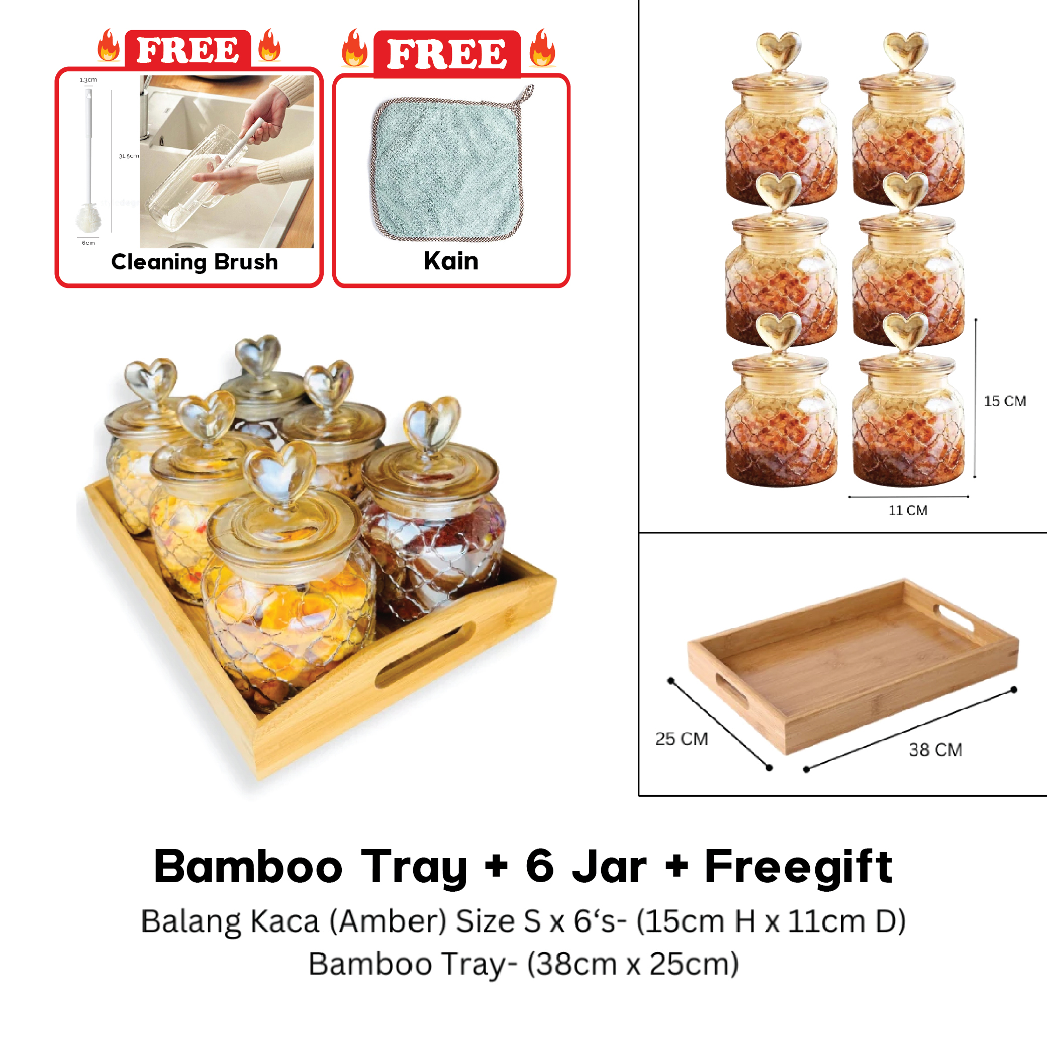 Bekas Kuih Raya Set Viral 2025 Set Balang Kuih Raya Kedap Udara Balang ...