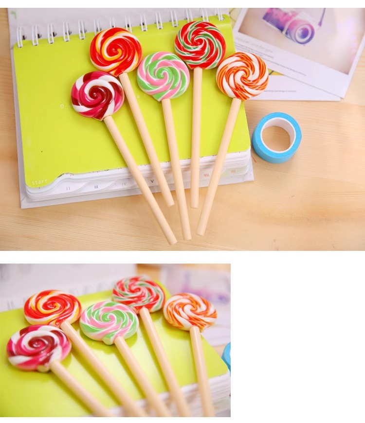 Wenbo Creative Stationery Lollipop Designed Ballpoint Pen Writing Pen ...
