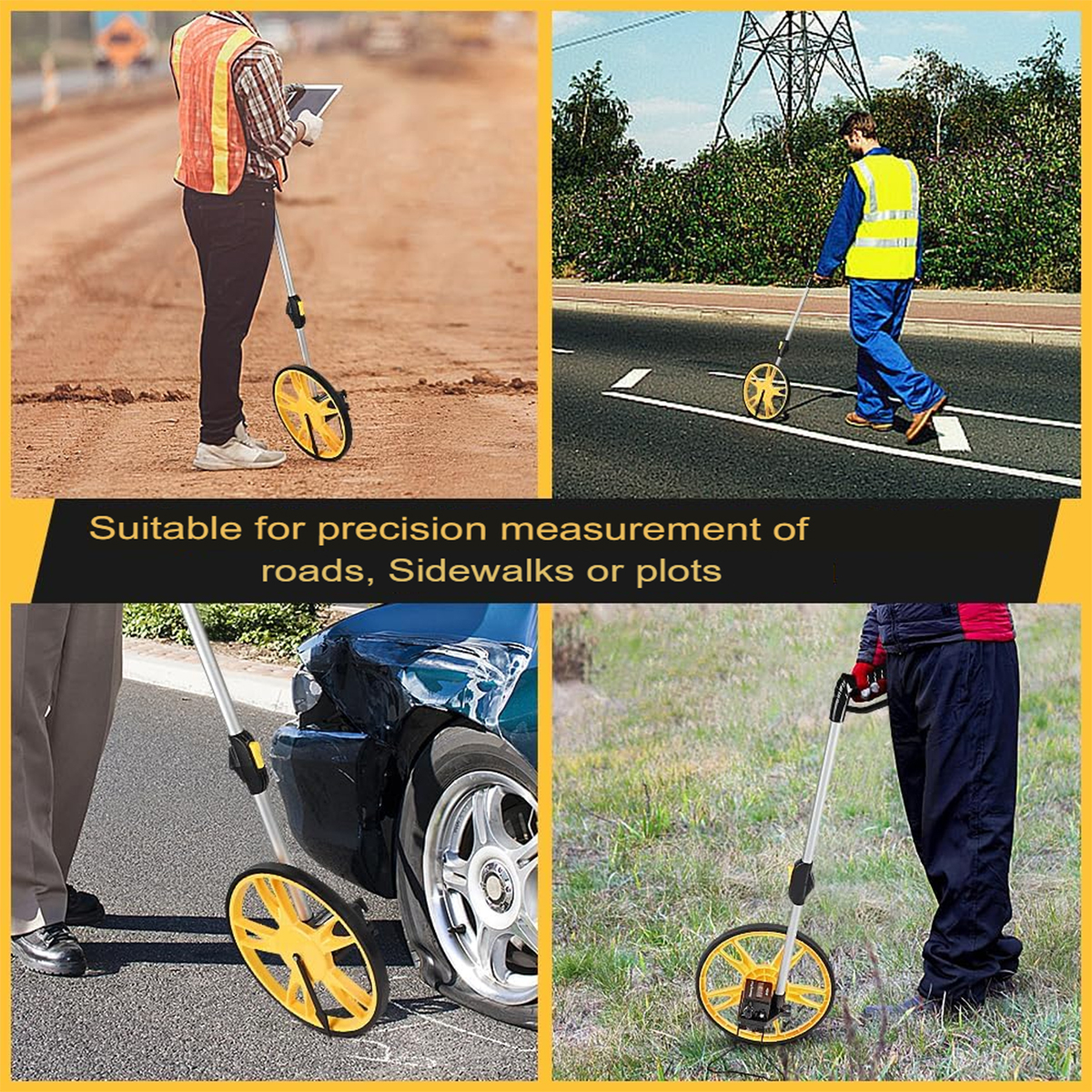 CN Distance Walking Measuring Wheel Mechanical Counter 10,000M (10KM ...