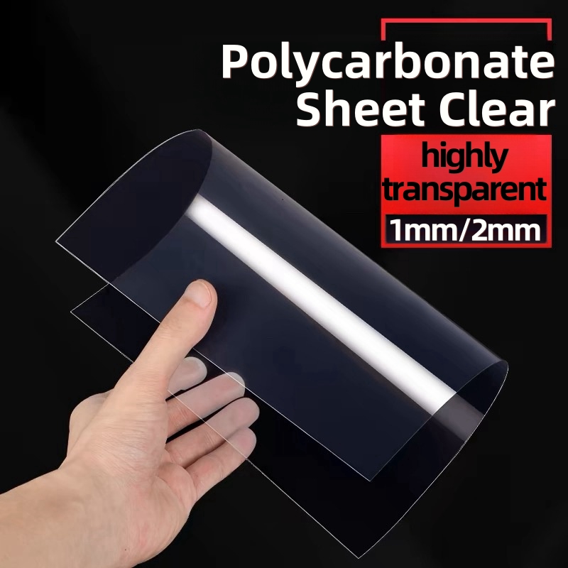 Polycarbonate Sheet Clear 1mm/2mm PC Flat Transparent Roof Atap ...